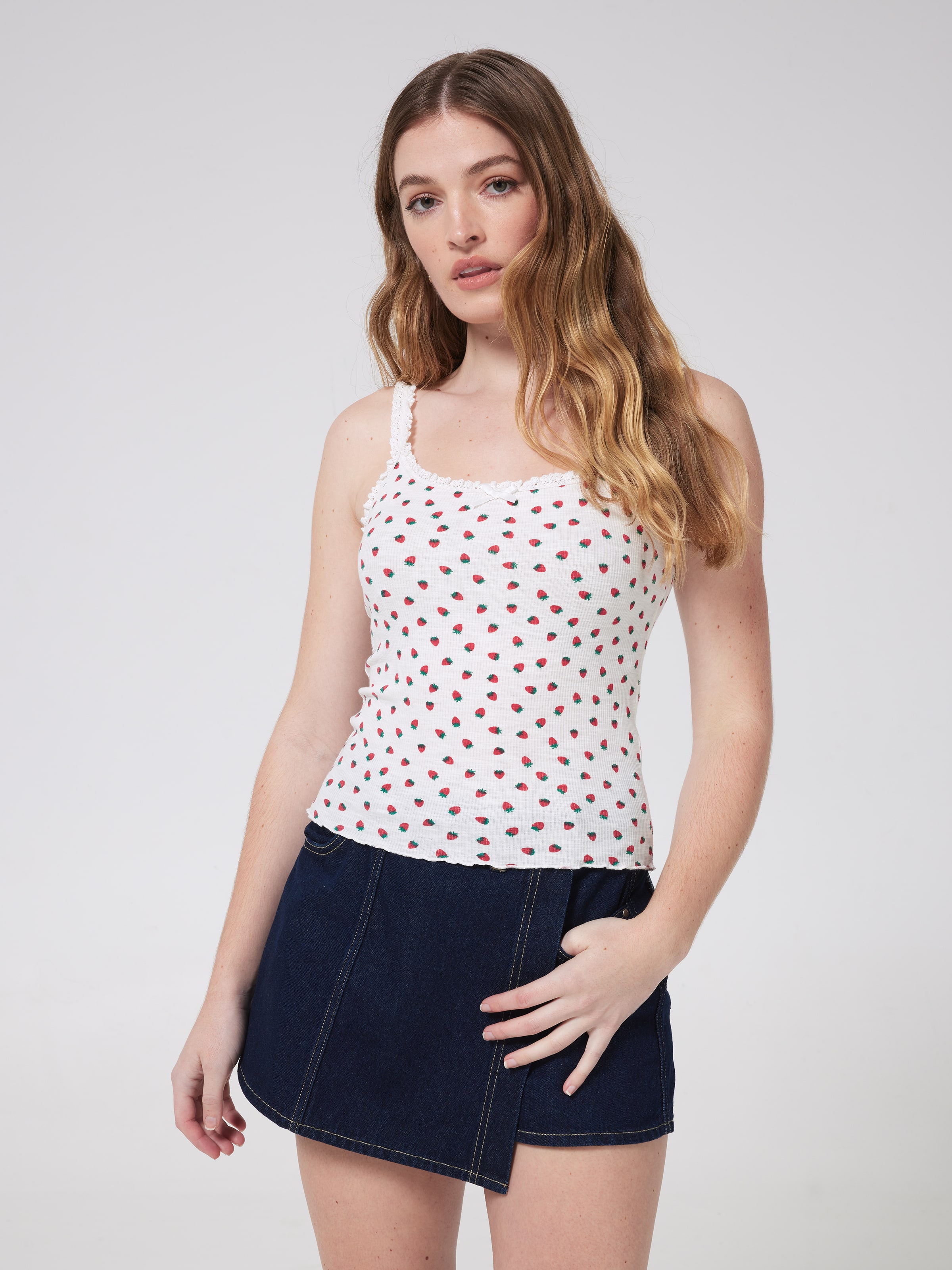 Crochet Trim Rib Cami Jay Jays Online