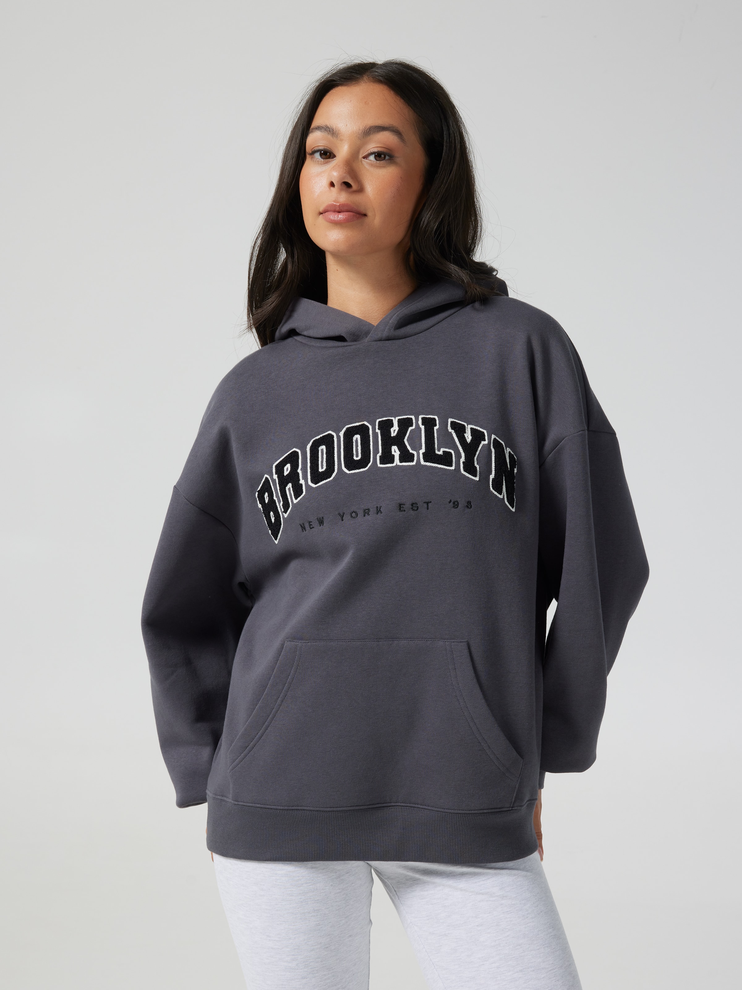 Brooklyn Oversized Hoodie Stormy Grey - Jay Jays Online
