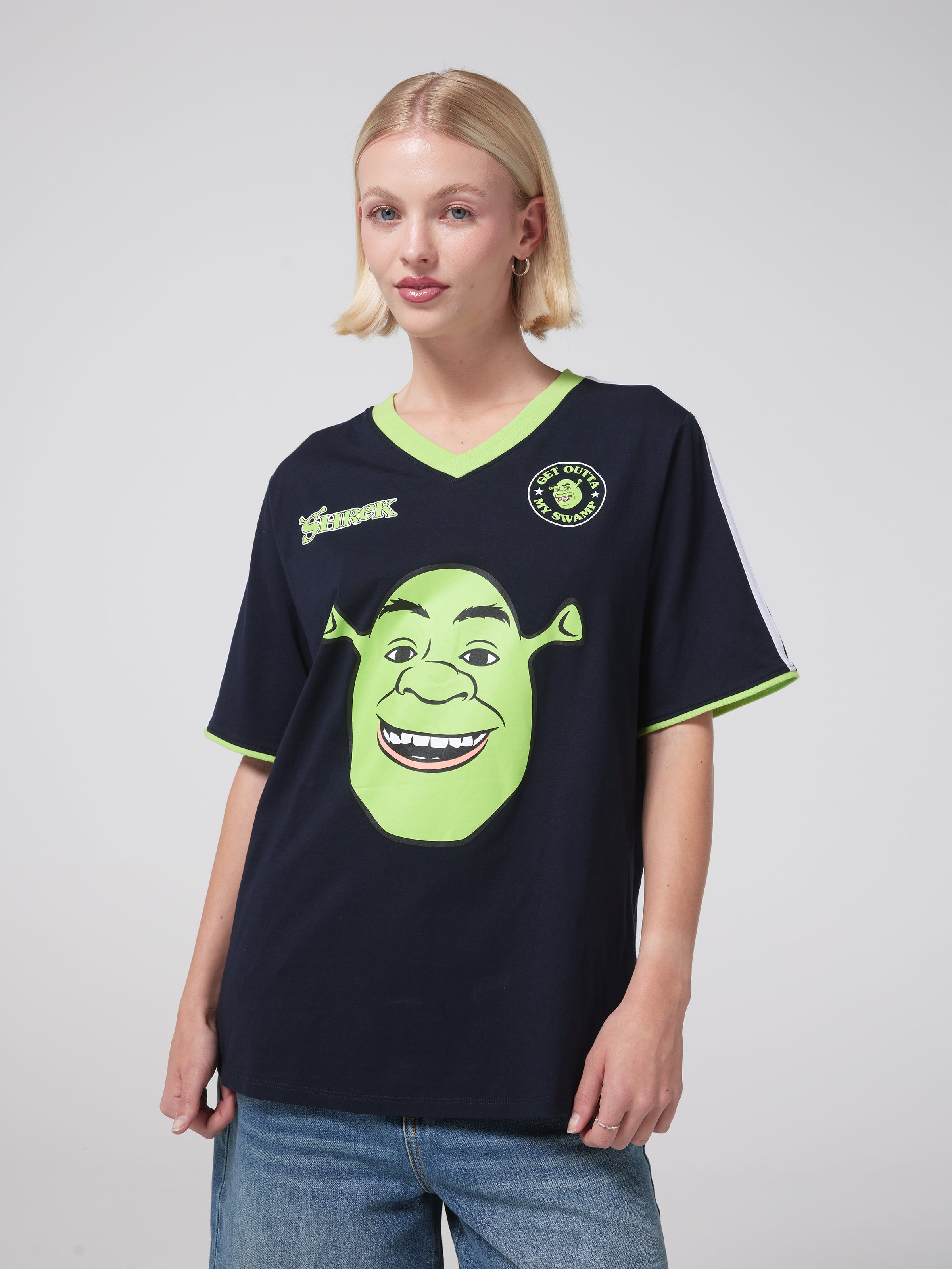 Shrek 01 V Neck Oversized Tee - Jay Jays Online
