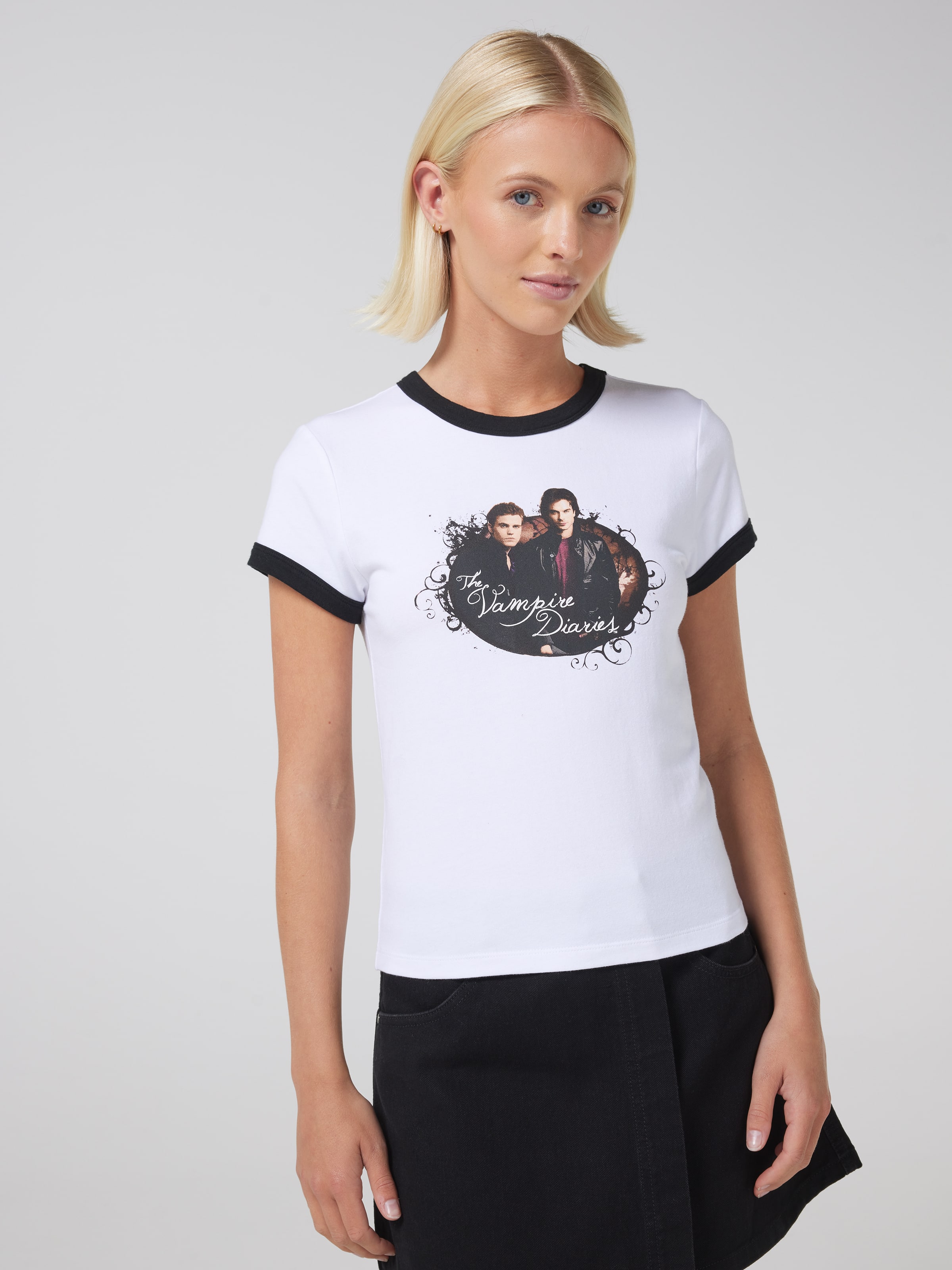 Vampire Diaries Damon & Stefan Baby Ringer Tee - Jay Jays Online