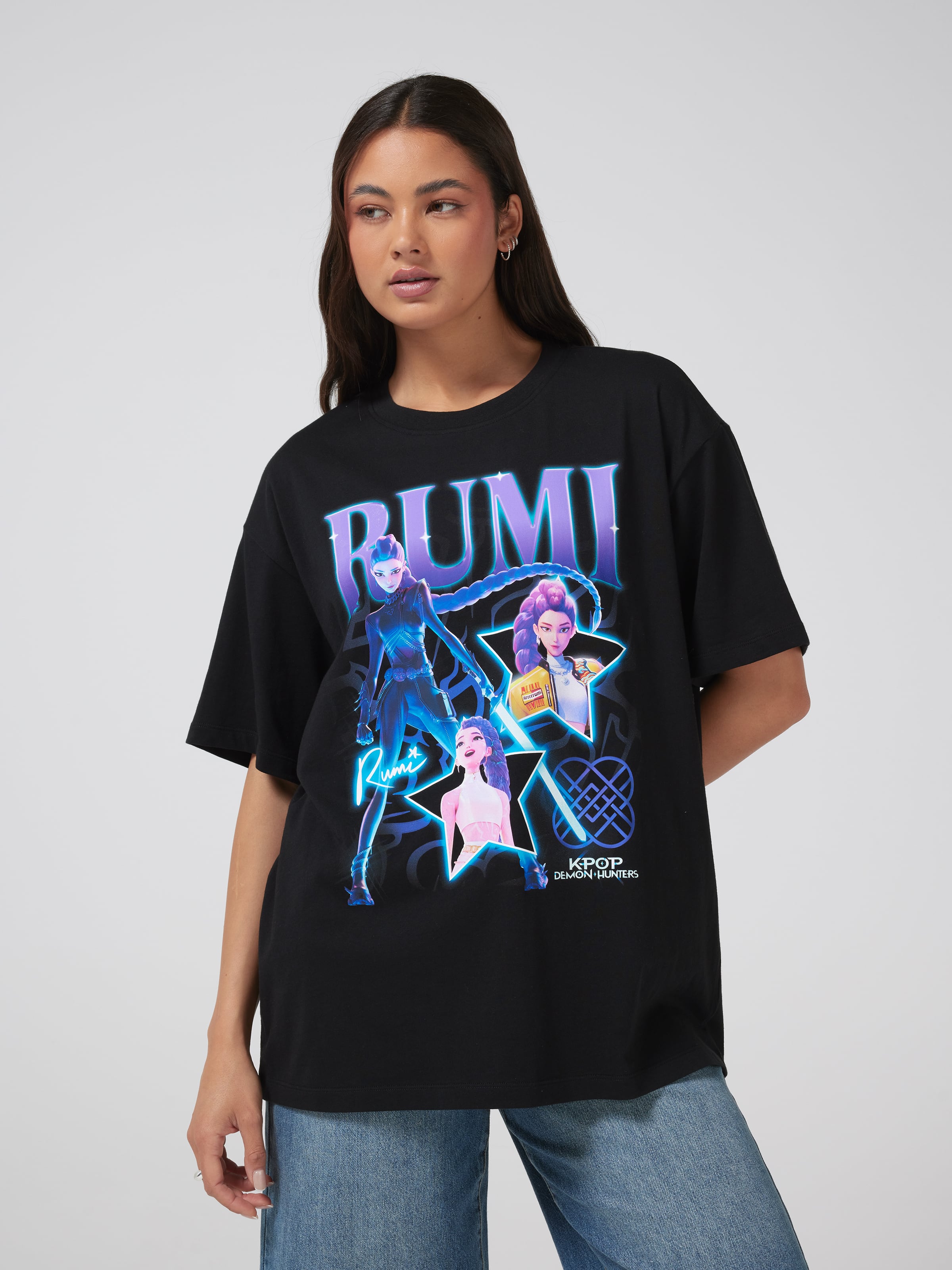 Kpop Demon Hunters Rumi Oversized Tee - Jay Jays Online