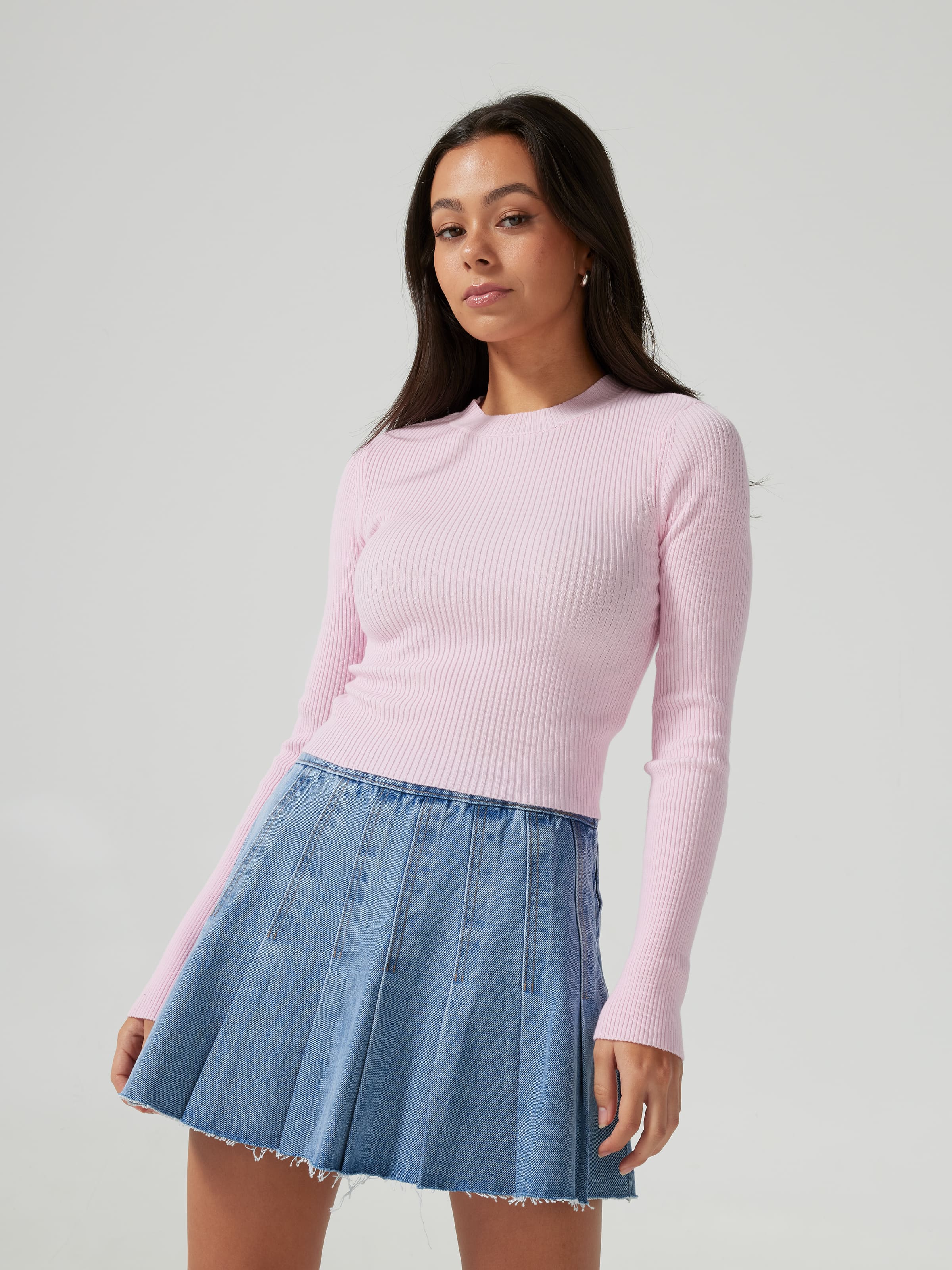 Brooke Rib Knit Top Pink - Jay Jays Online