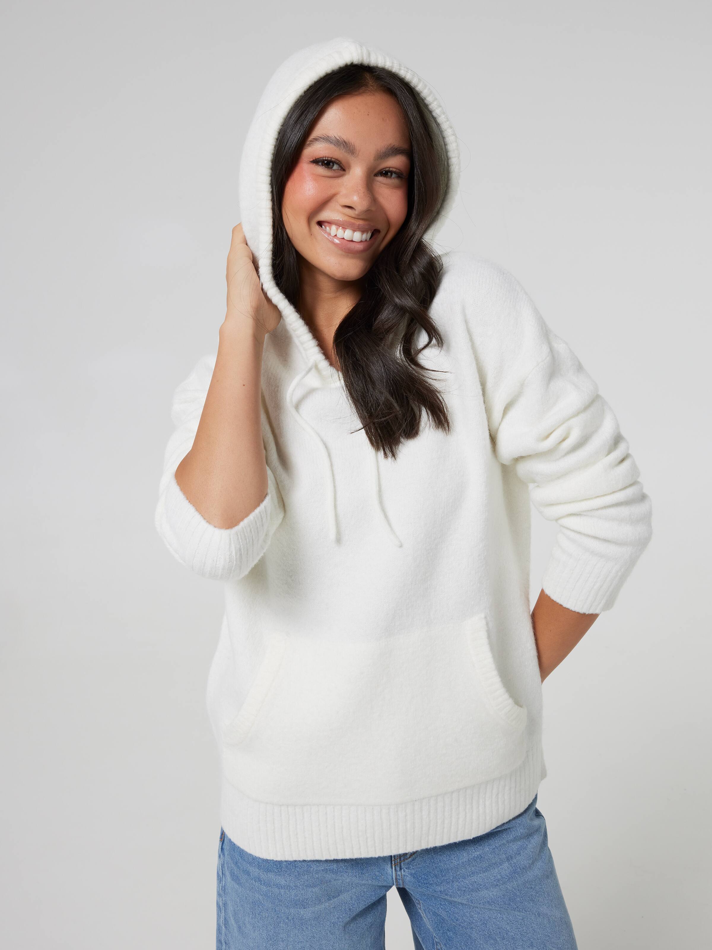 Lexi Hoodie Knit Jumper Cream - Jay Jays Online