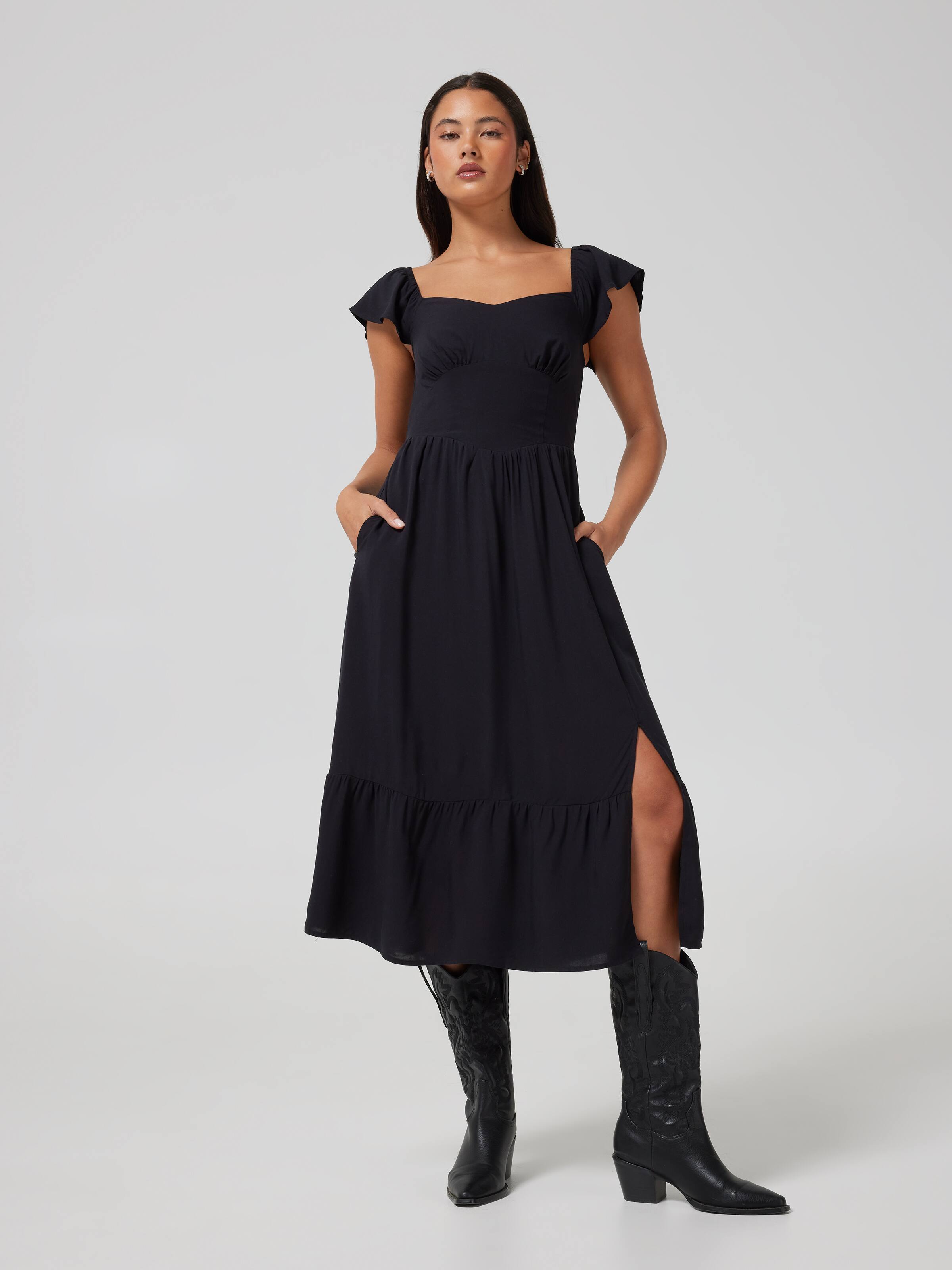 Megan Midi Dress Black - Jay Jays Online