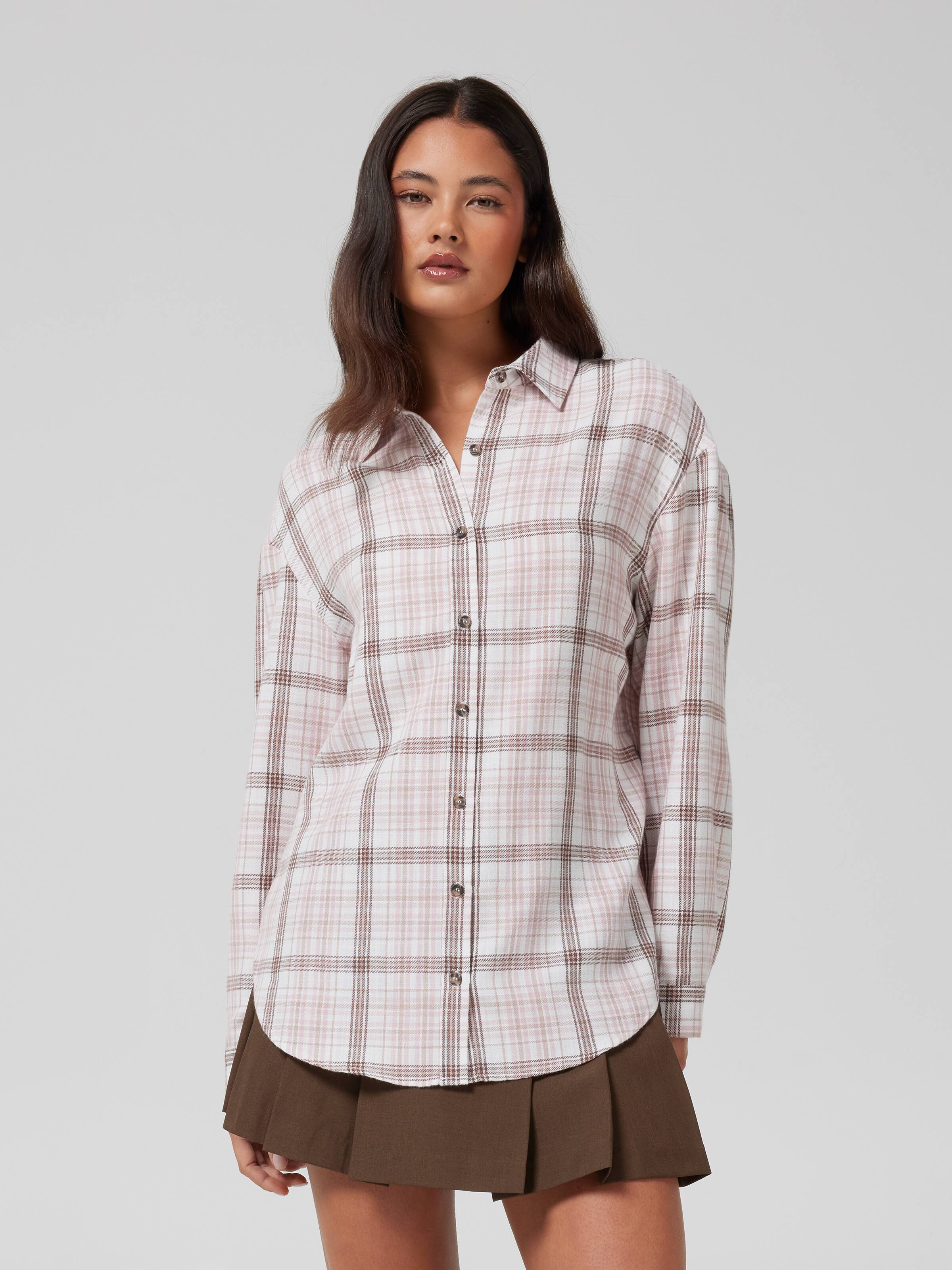 Erin Check Shirt Cream Check - Jay Jays Online