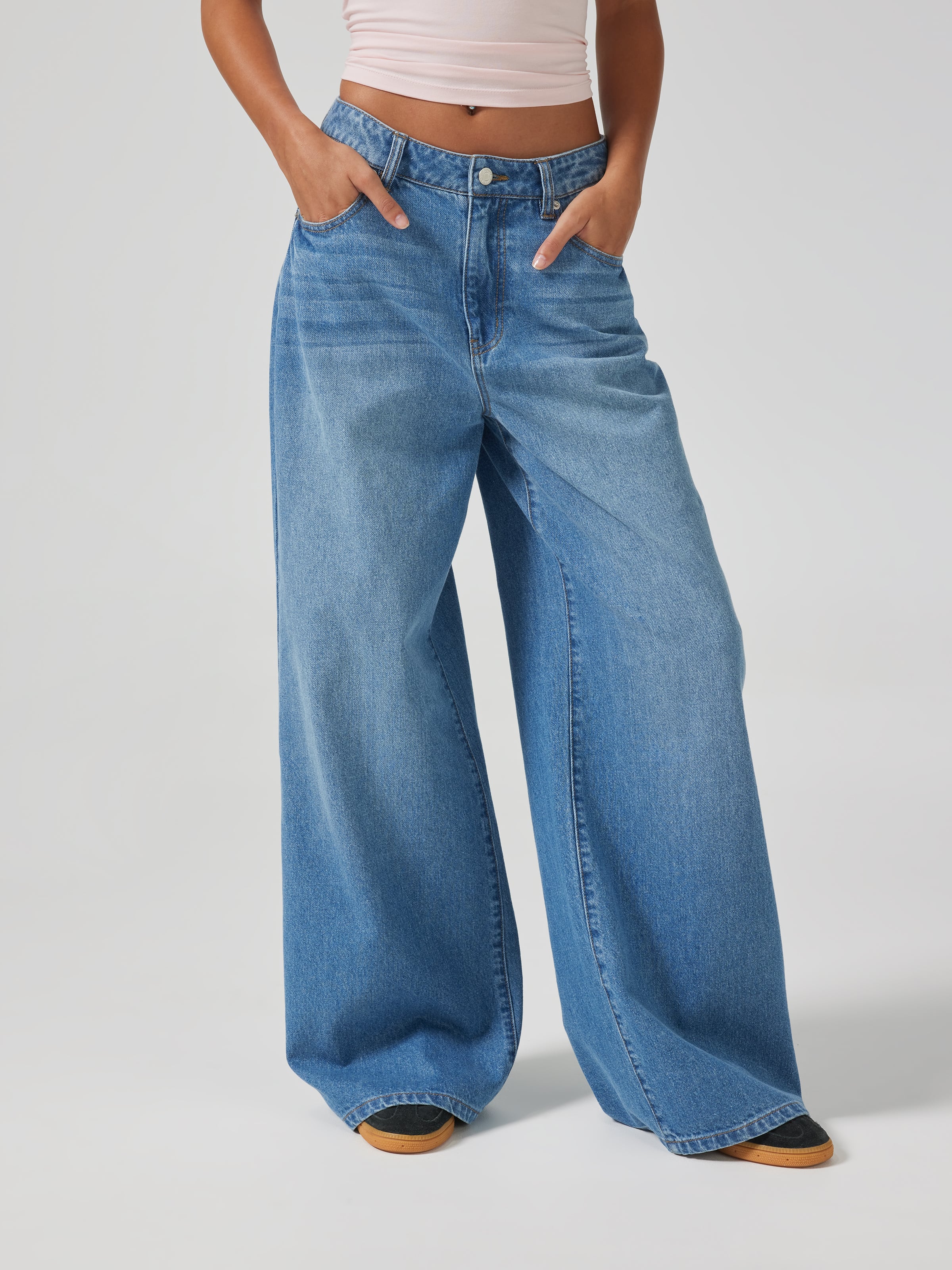 River High Rise Wide Leg Jean Vintage Blue - Jay Jays Online