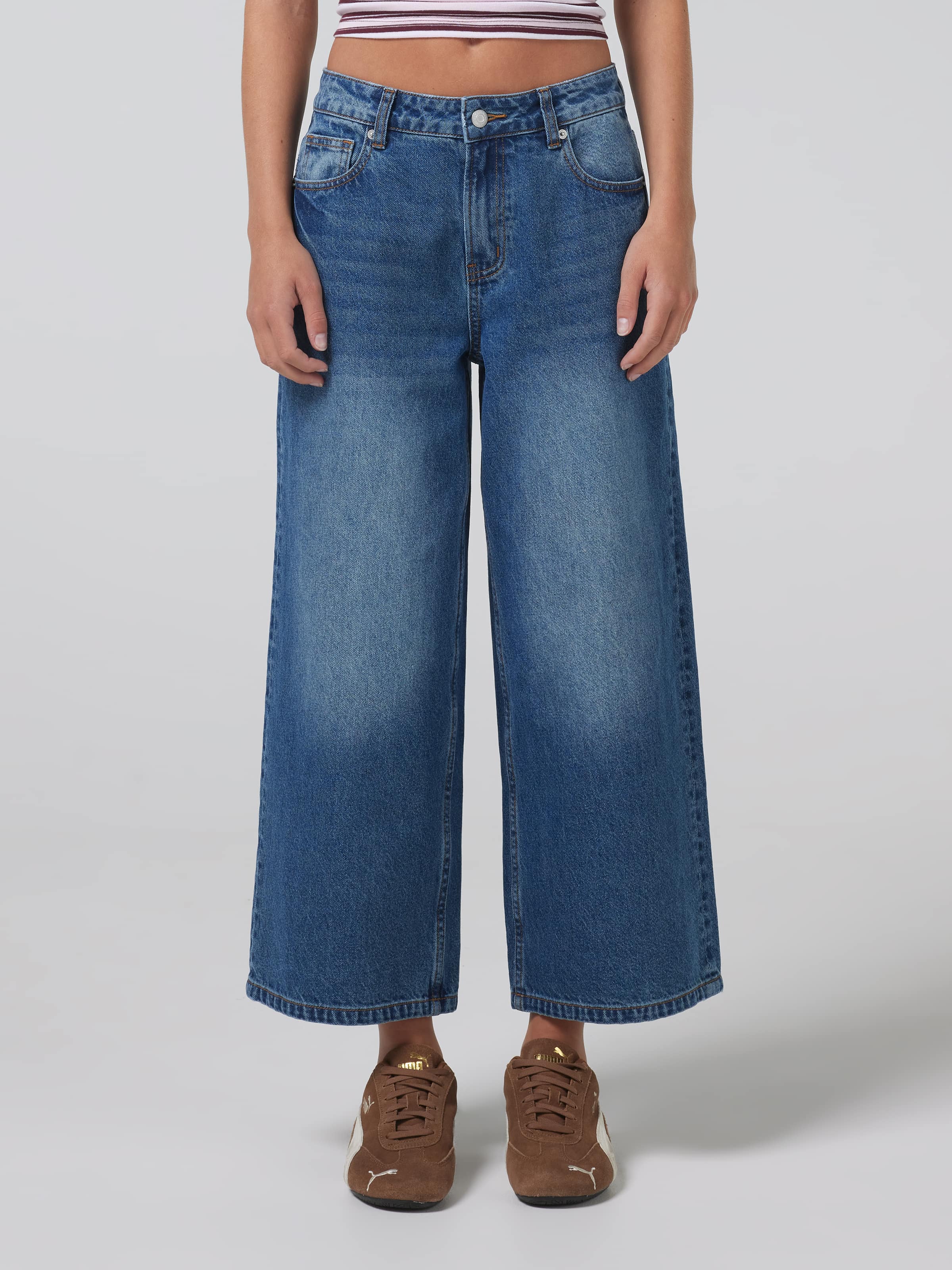 Cassie Crop Wide Leg Jean Deep Indigo - Jay Jays Online