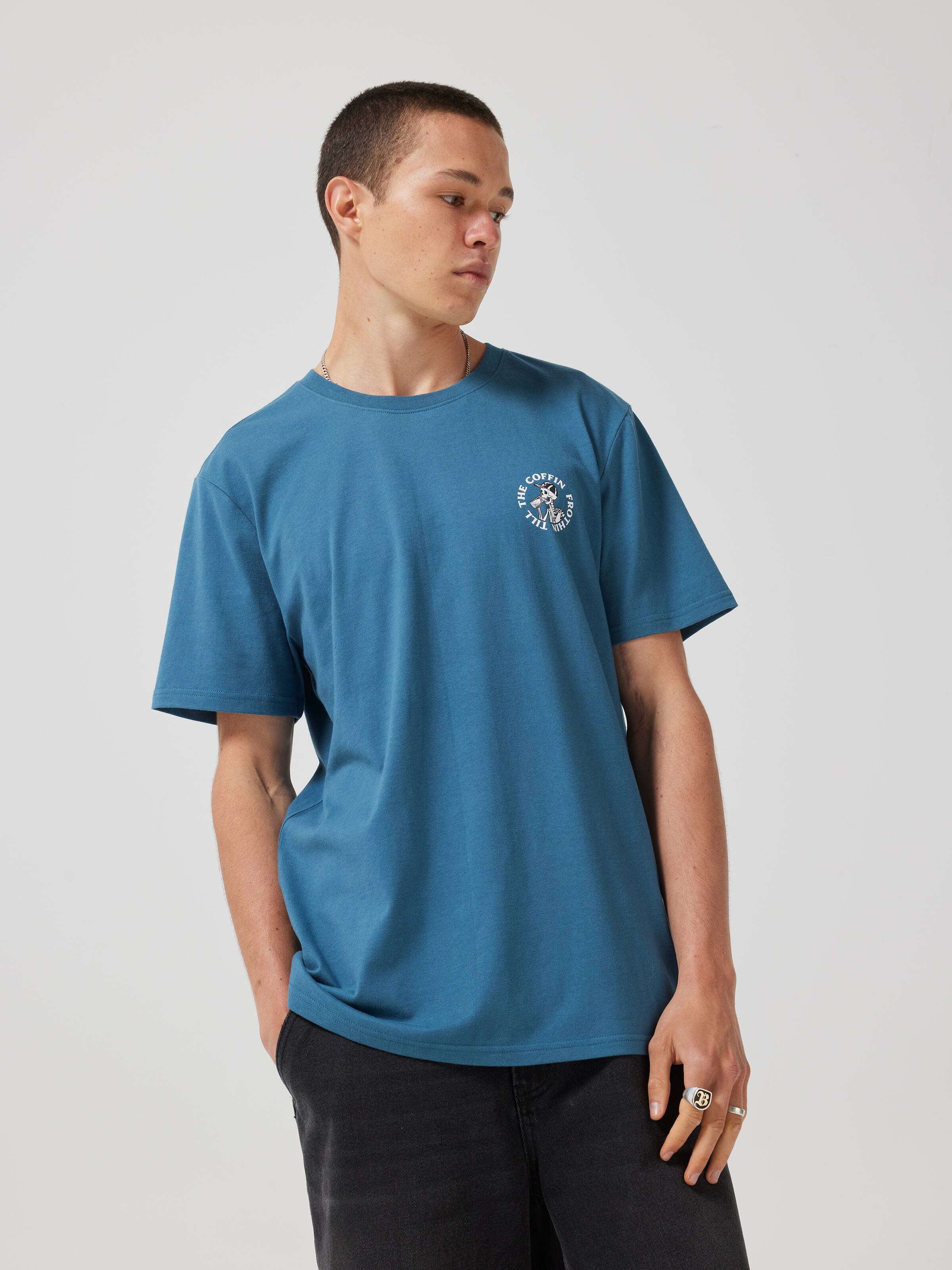 Surf Frothin Coffin Short Sleeve Tee Teal Harbor - Jay Jays Online