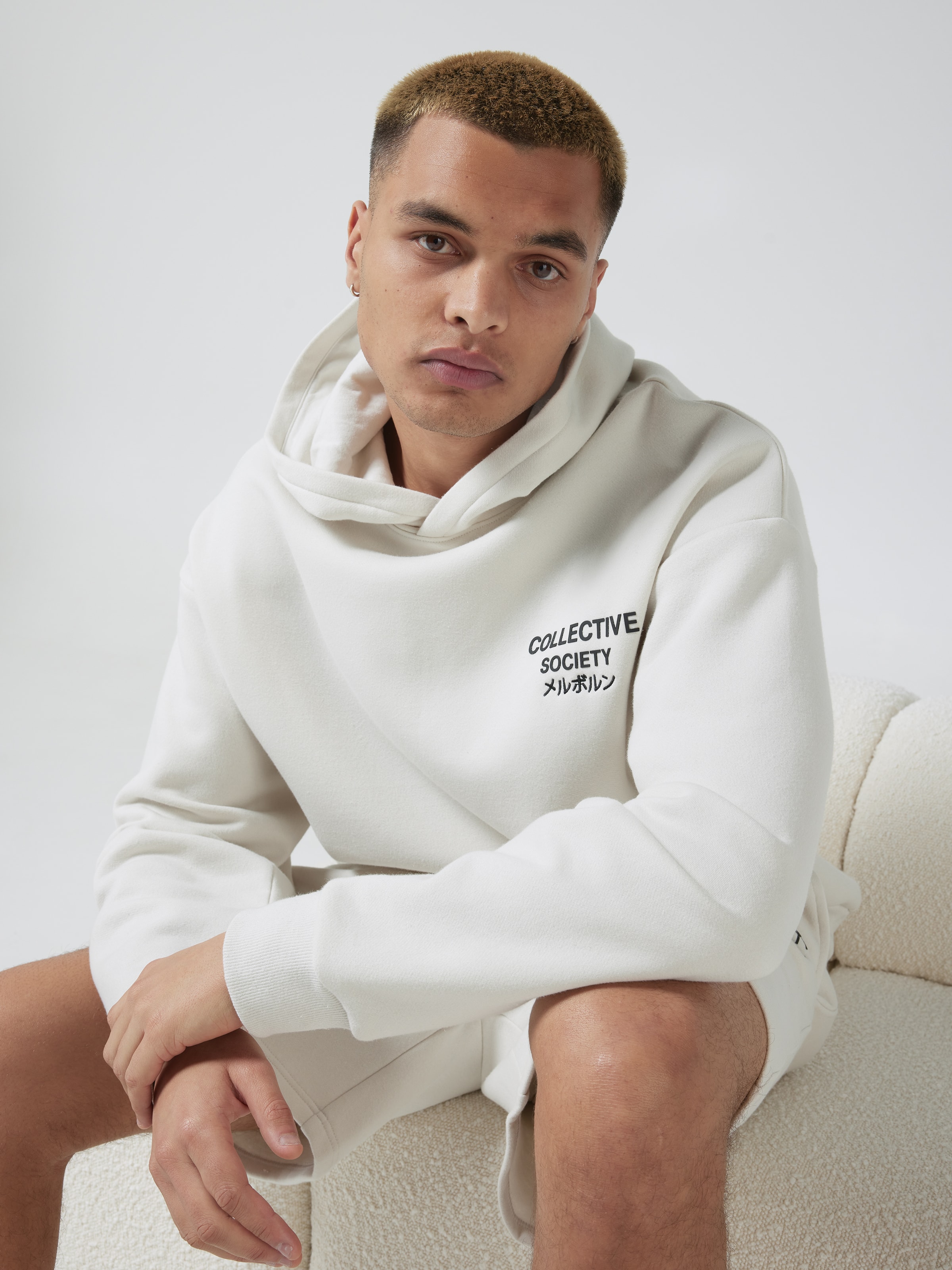 Collective Society Premium Hoodie Ecru - Jay Jays Online