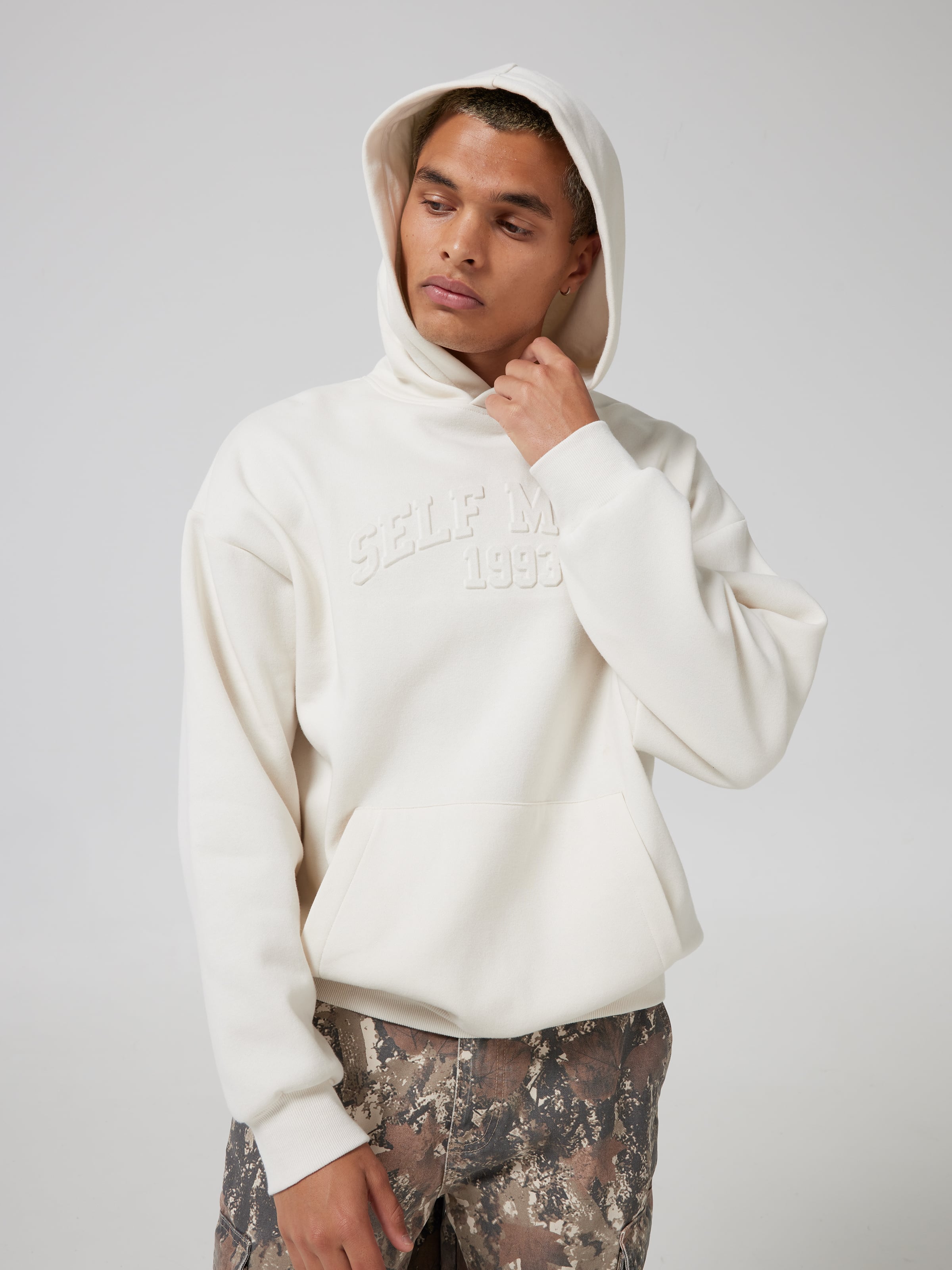 Embossed Selfmade Hoodie Off White - Jay Jays Online