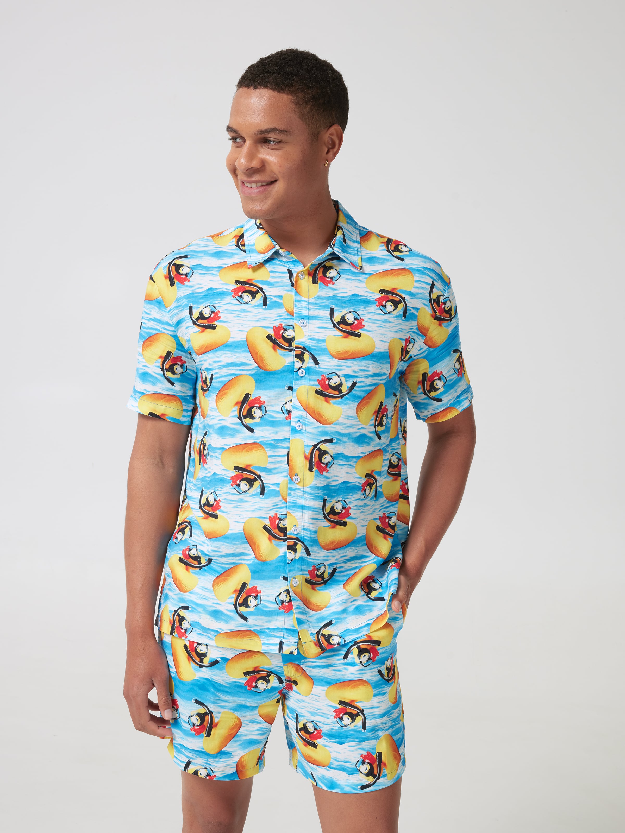 Scuba Duck Resort Shirt Blue - Jay Jays Online