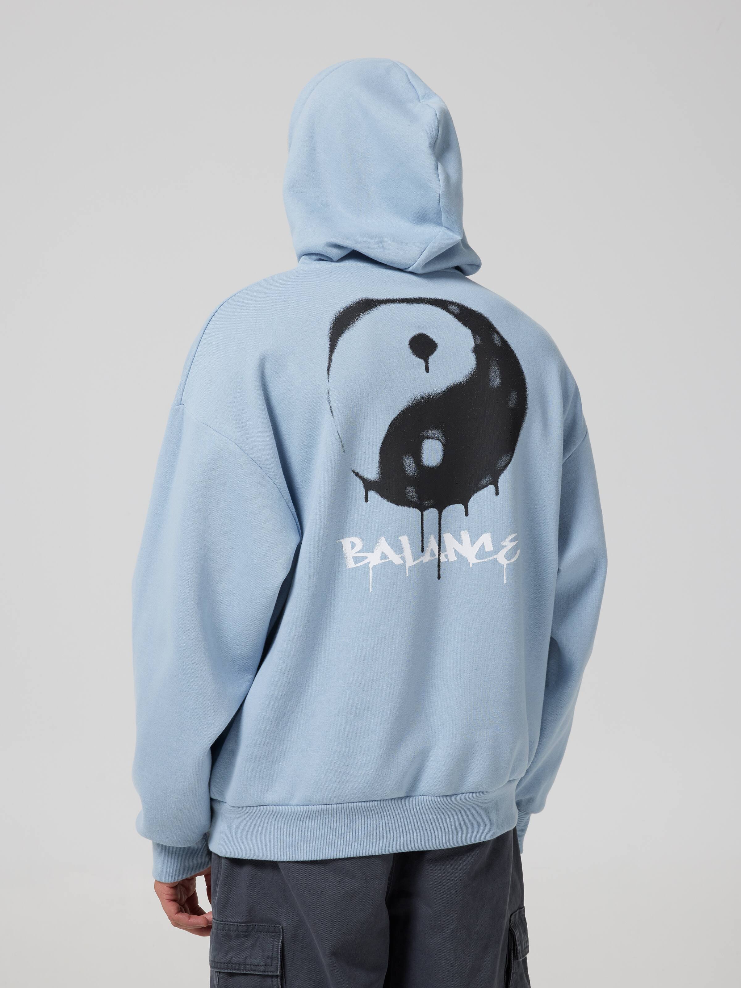 Trippy Yin Yang Hoodie Sky Blue - Jay Jays Online