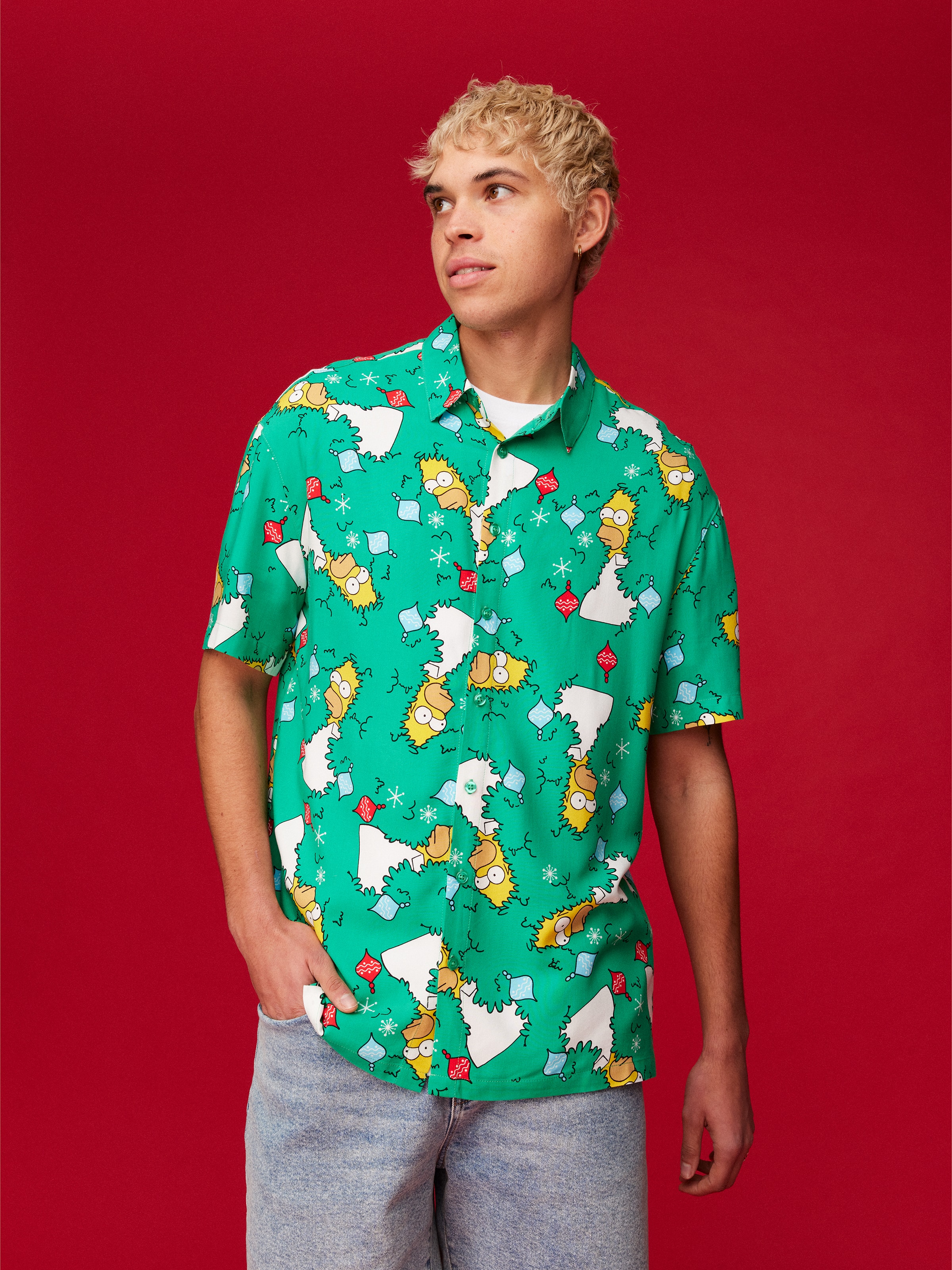 Xmas Simpsons Resort Short Sleeve Shirt - Jay Jays Online