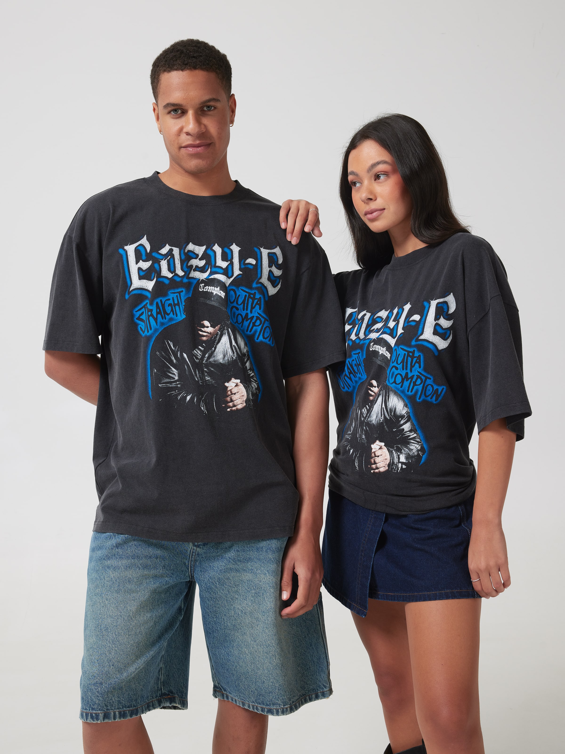Eazy E Blue Oversized Tee - Jay Jays Online