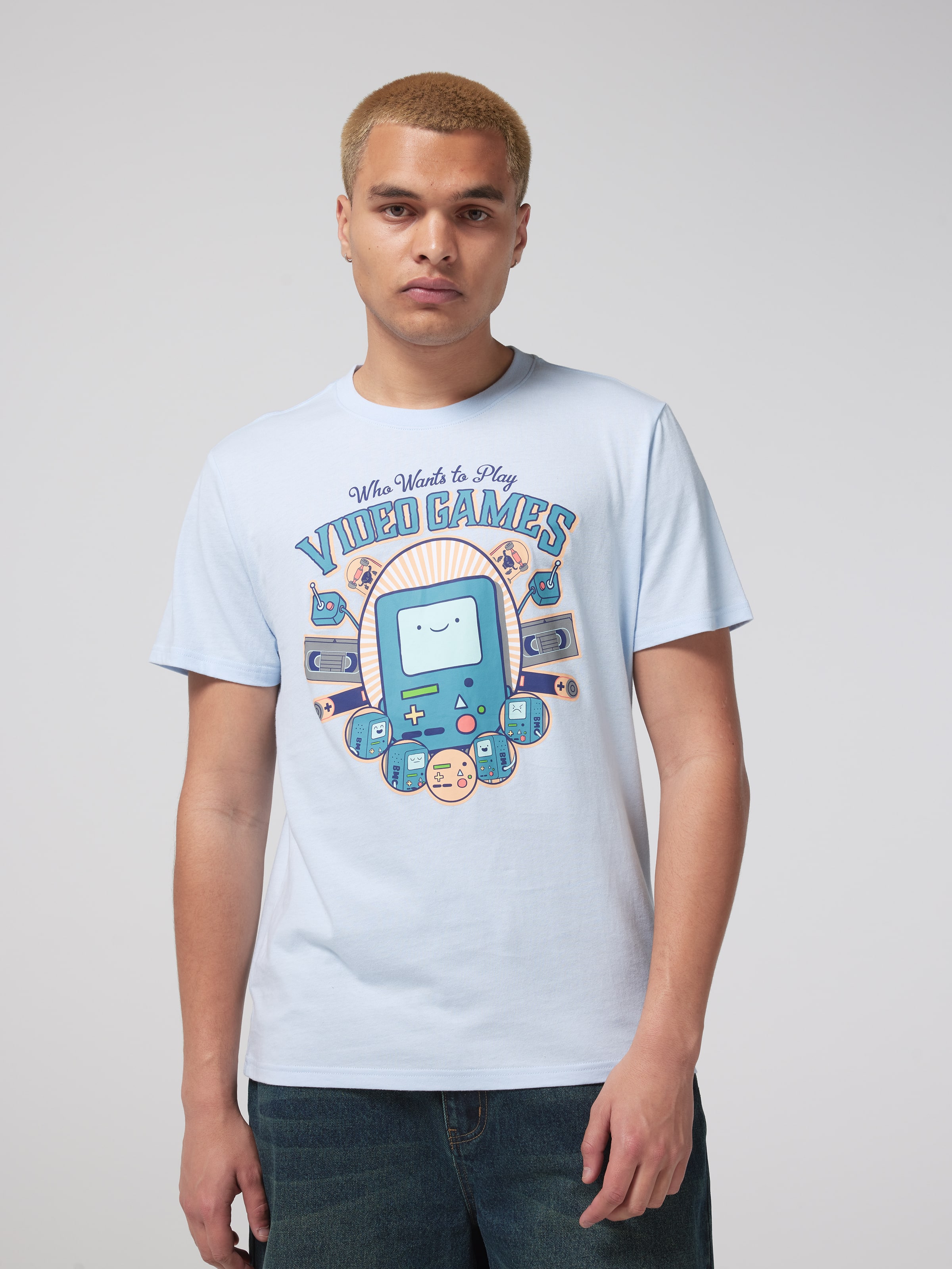 Adventure Time Bmo Short Sleeve Tee Sky Blue - Jay Jays Online