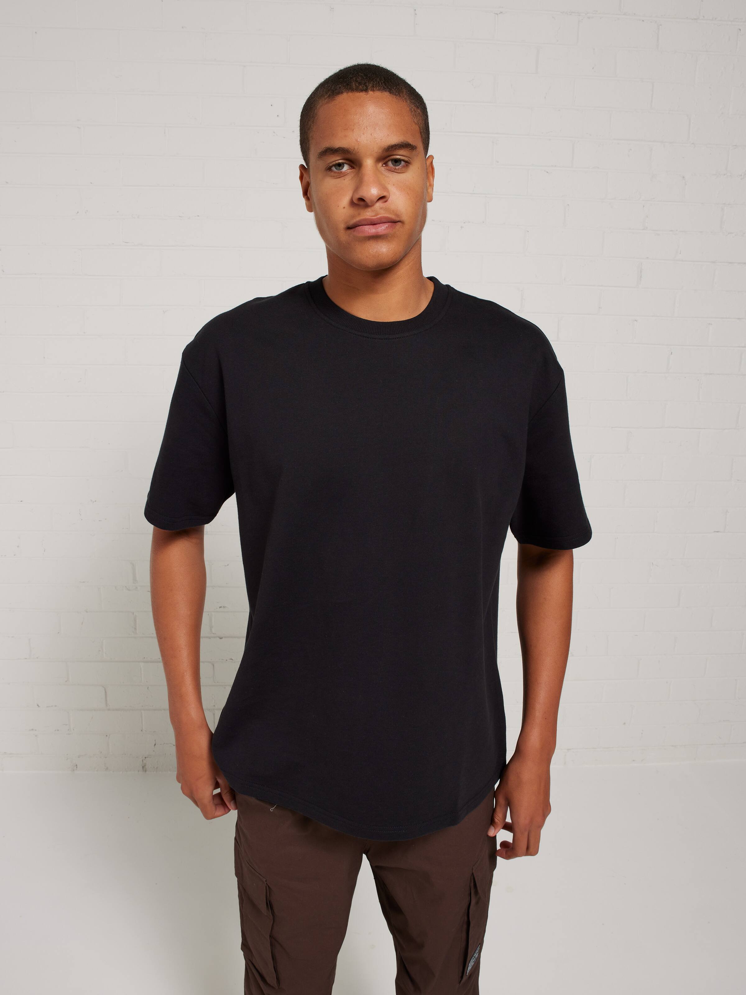 Oversized Loop Back Tee Black - Jay Jays Online