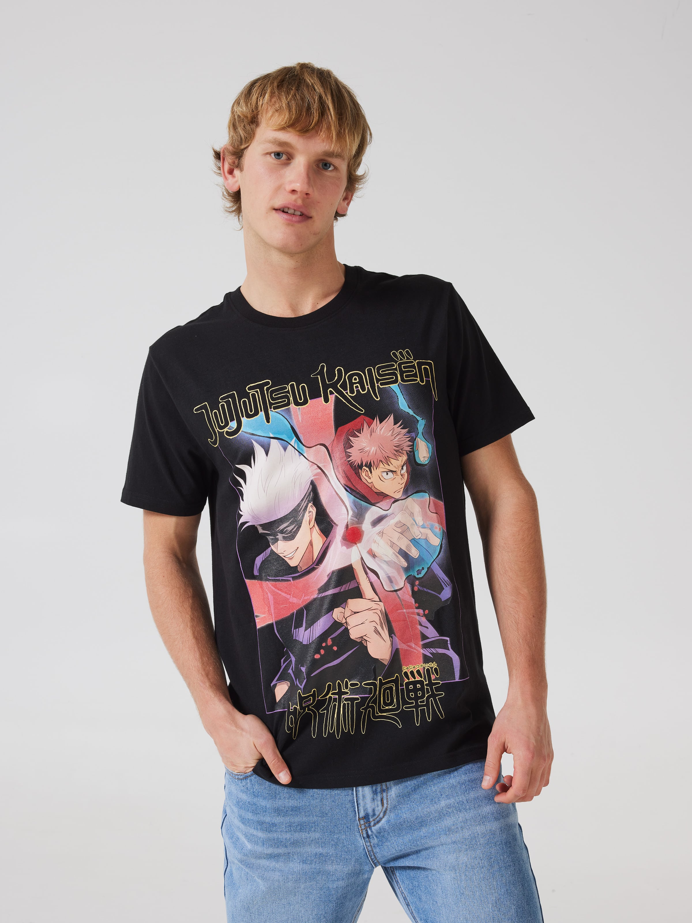 Jujutsu Kaisen Oversized Print Short Sleeve Tee - Jay Jays Online