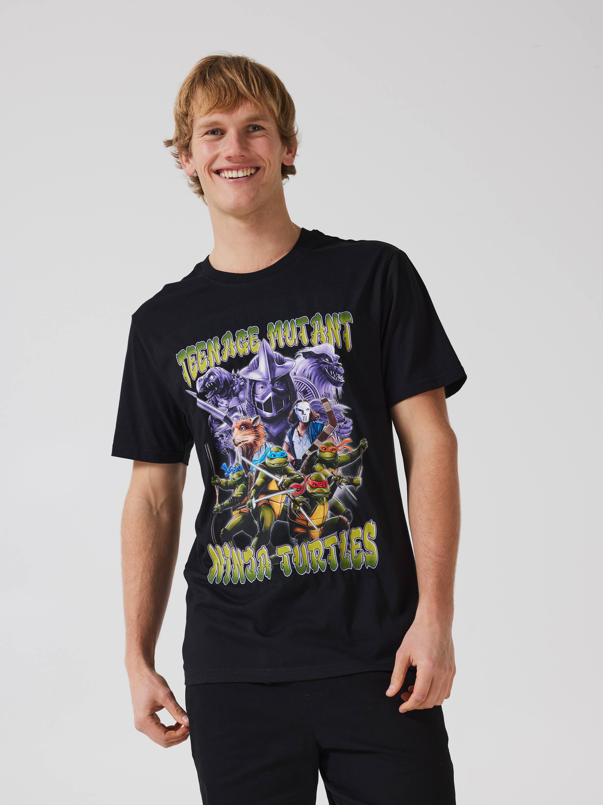 Ninja Turtles Group Short Sleeve Tee Black - Jay Jays Online