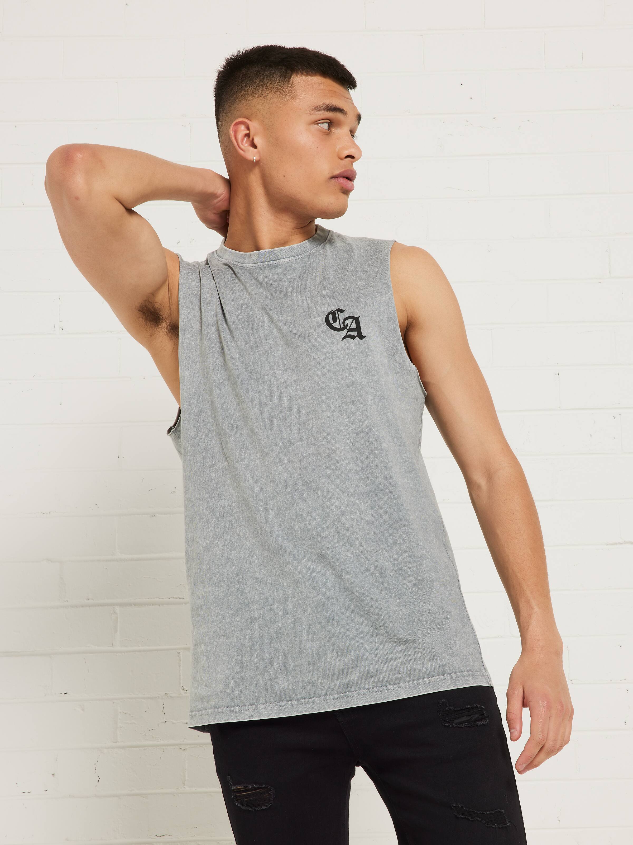 Urban Ca Gothic Muscle Tee Grey Acid - Jay Jays Online