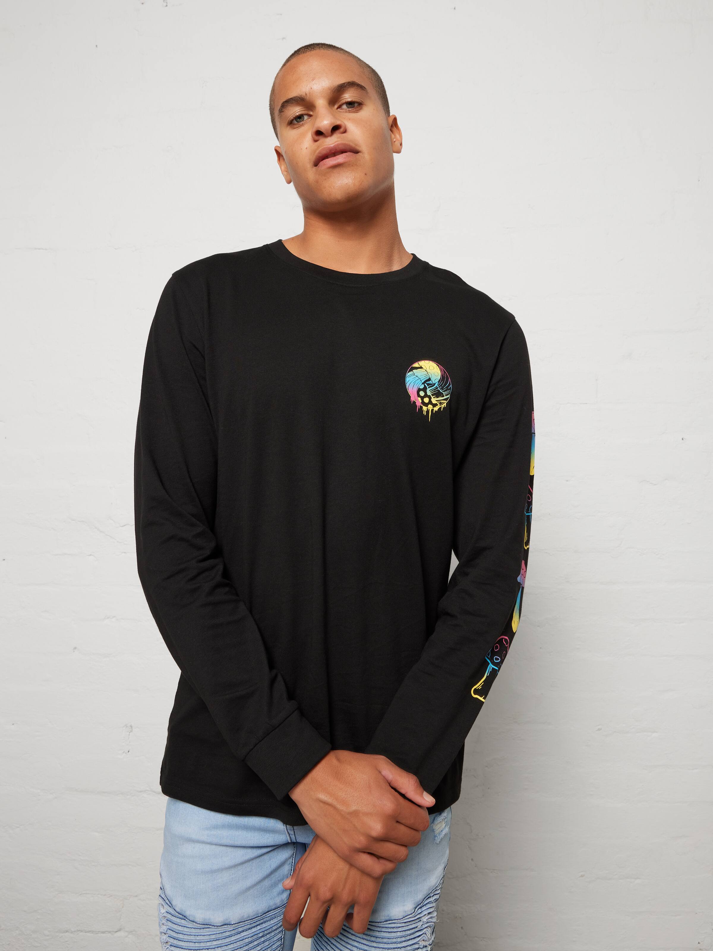 Trippy Round Mush Long Sleeve Tee - Jay Jays Online