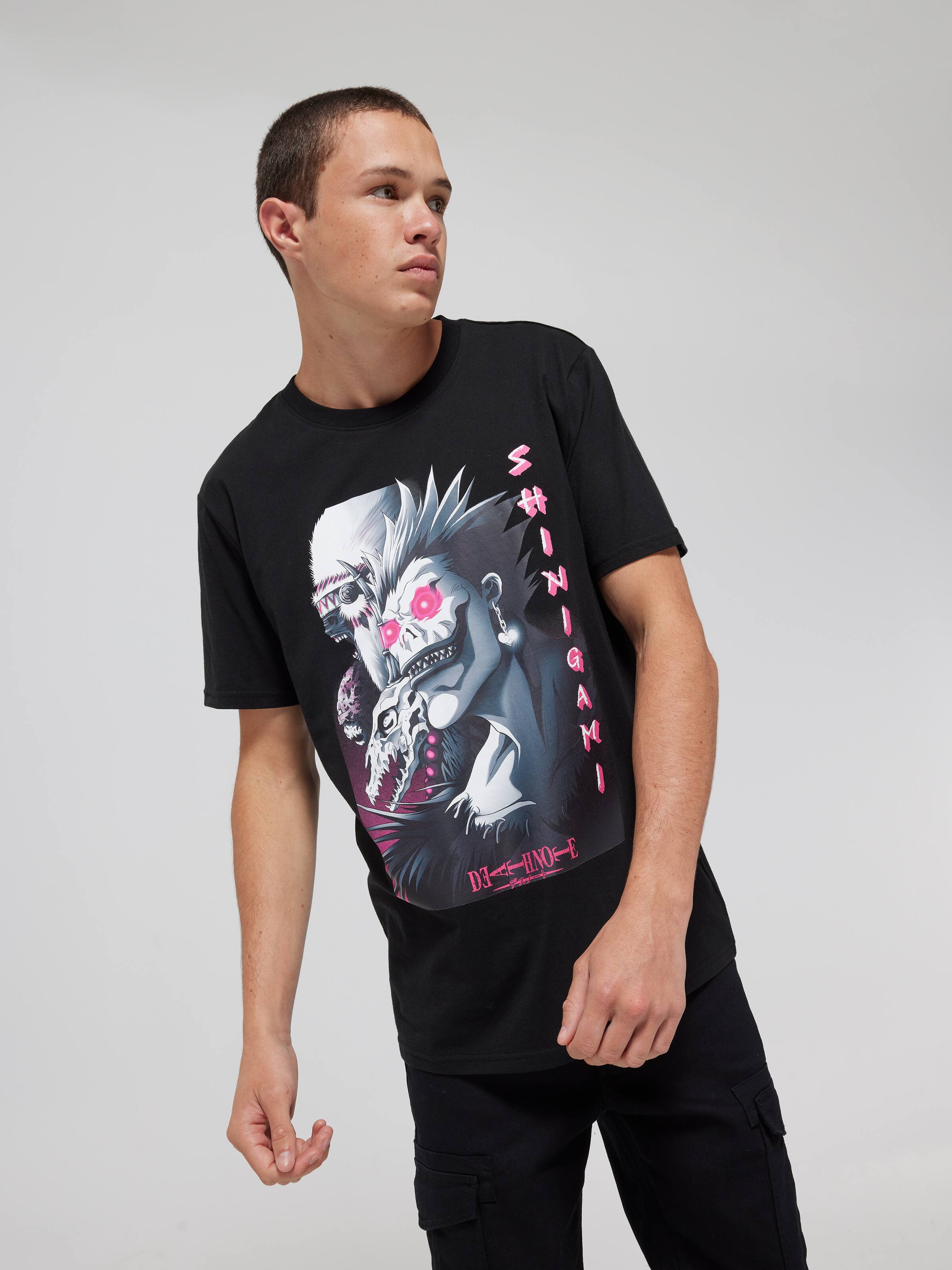 Black Deathnote Neon Short Sleeve Tee Black - Jay Jays Online