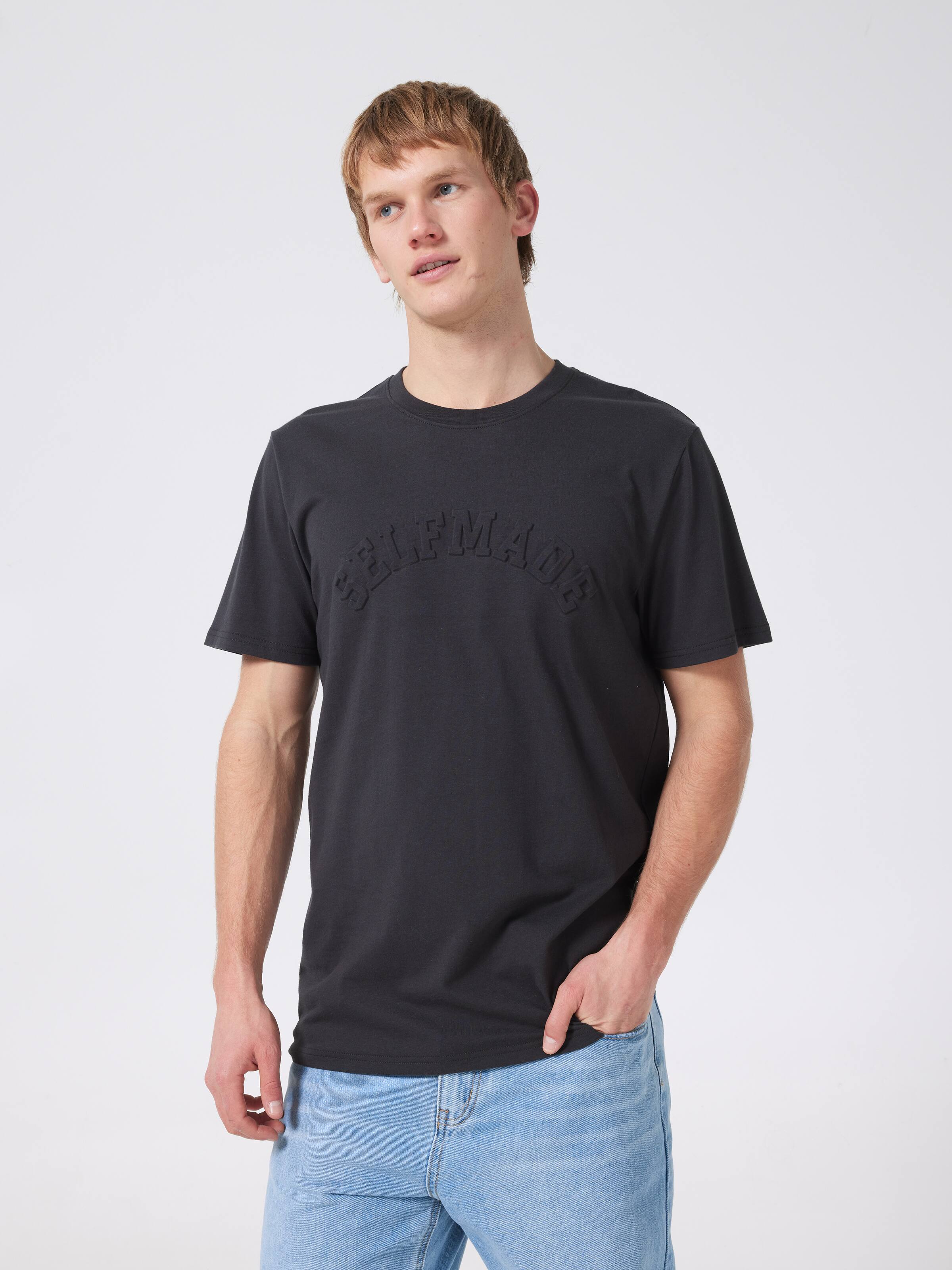 Embossed Self Made Short Sleeve Tee - Jay Jays Online