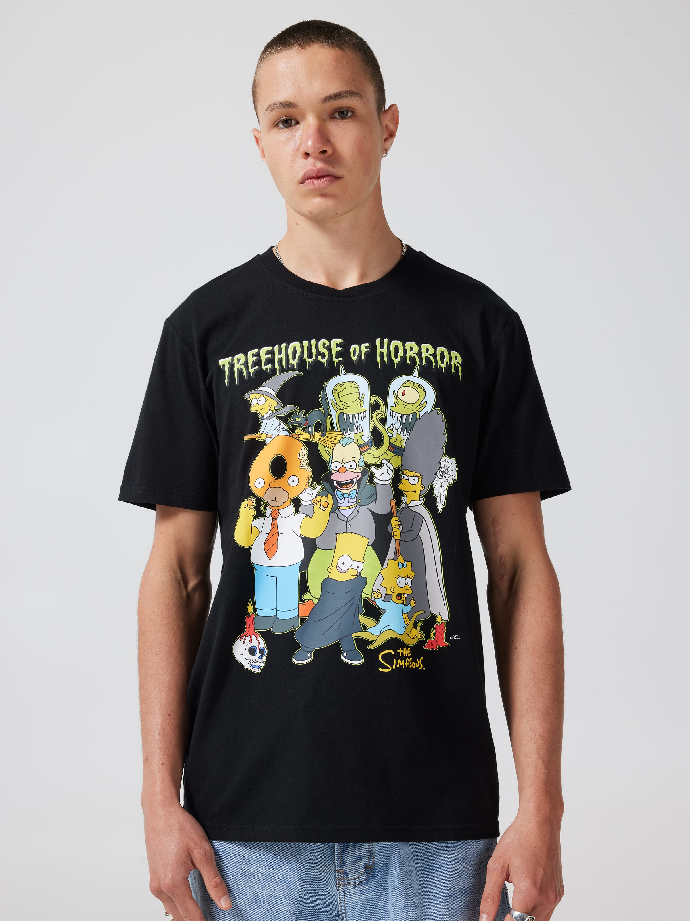 Simpsons Group Short Sleeve Tee Black - Jay Jays Online