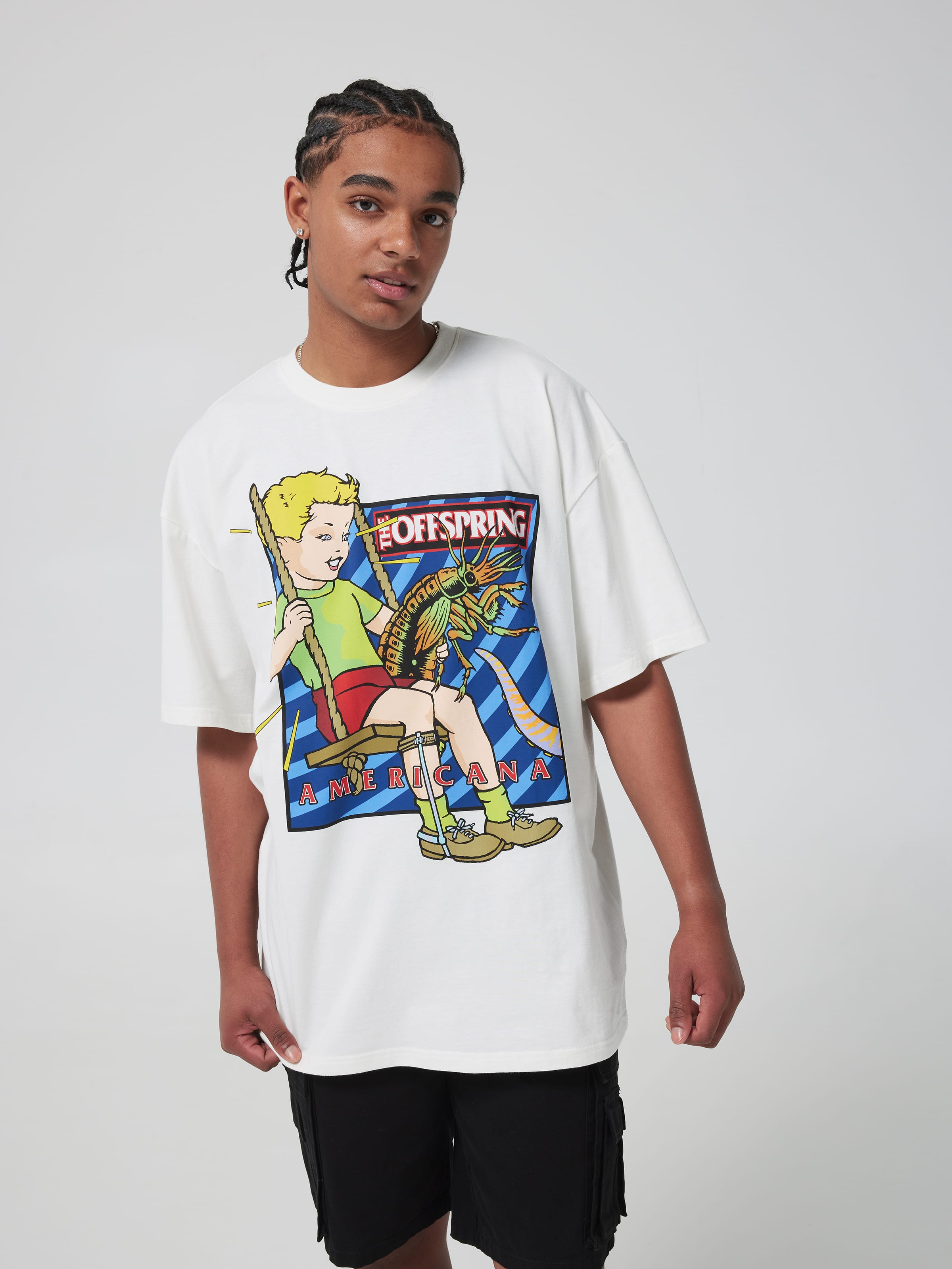 Spring Americana Oversized Tee Off White - Smiggle Online