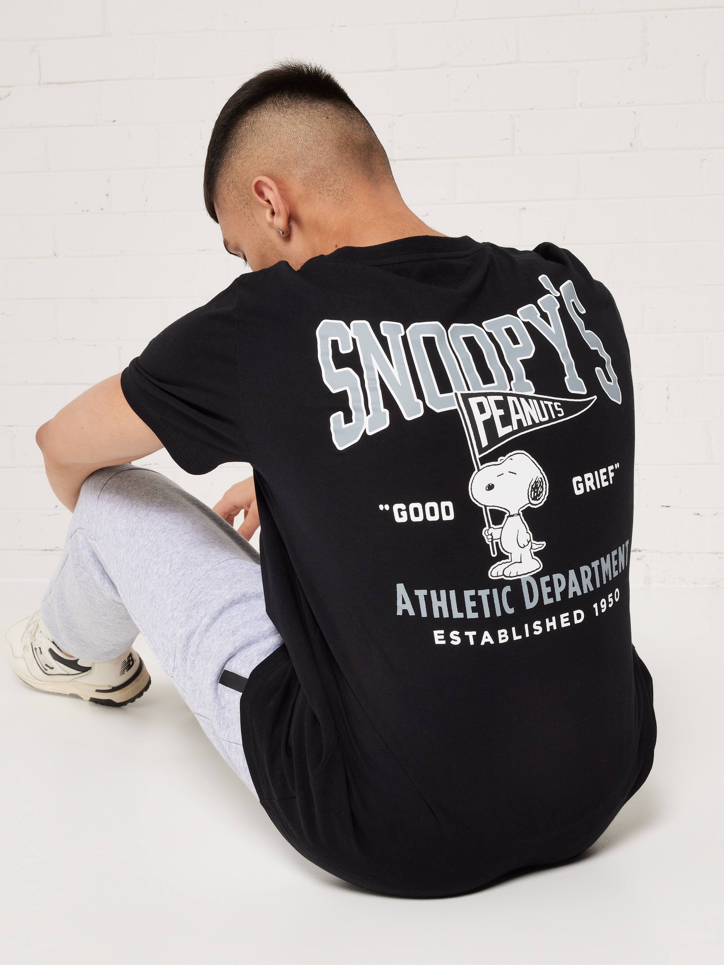 Black Snoopy Strength Club Tee - Jay Jays Online