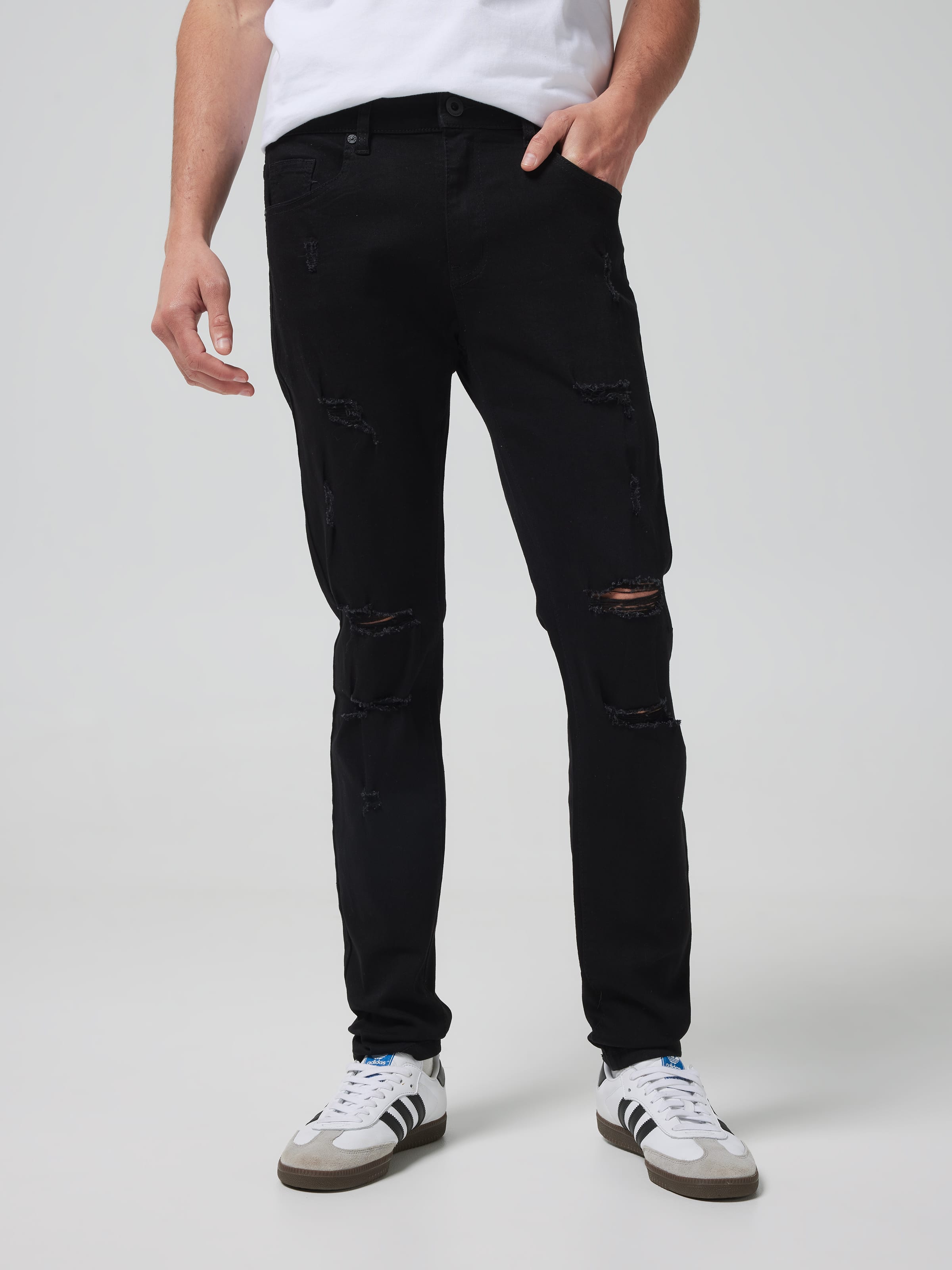 Charlie Ripped Super Skinny Jean Black - Jay Jays Online