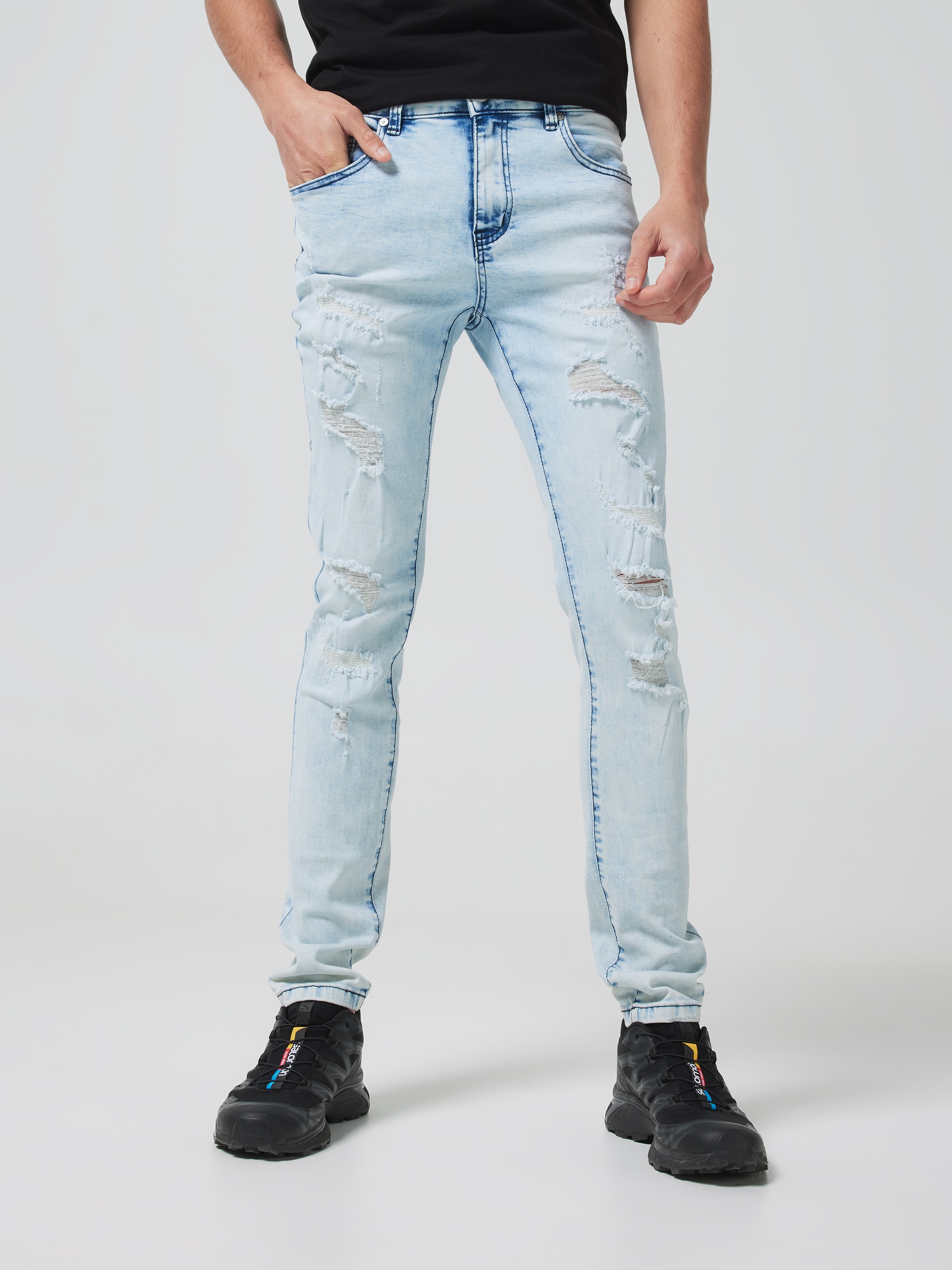 Charlie Ripped Super Skinny Jean Lightest Blue - Jay Jays Online