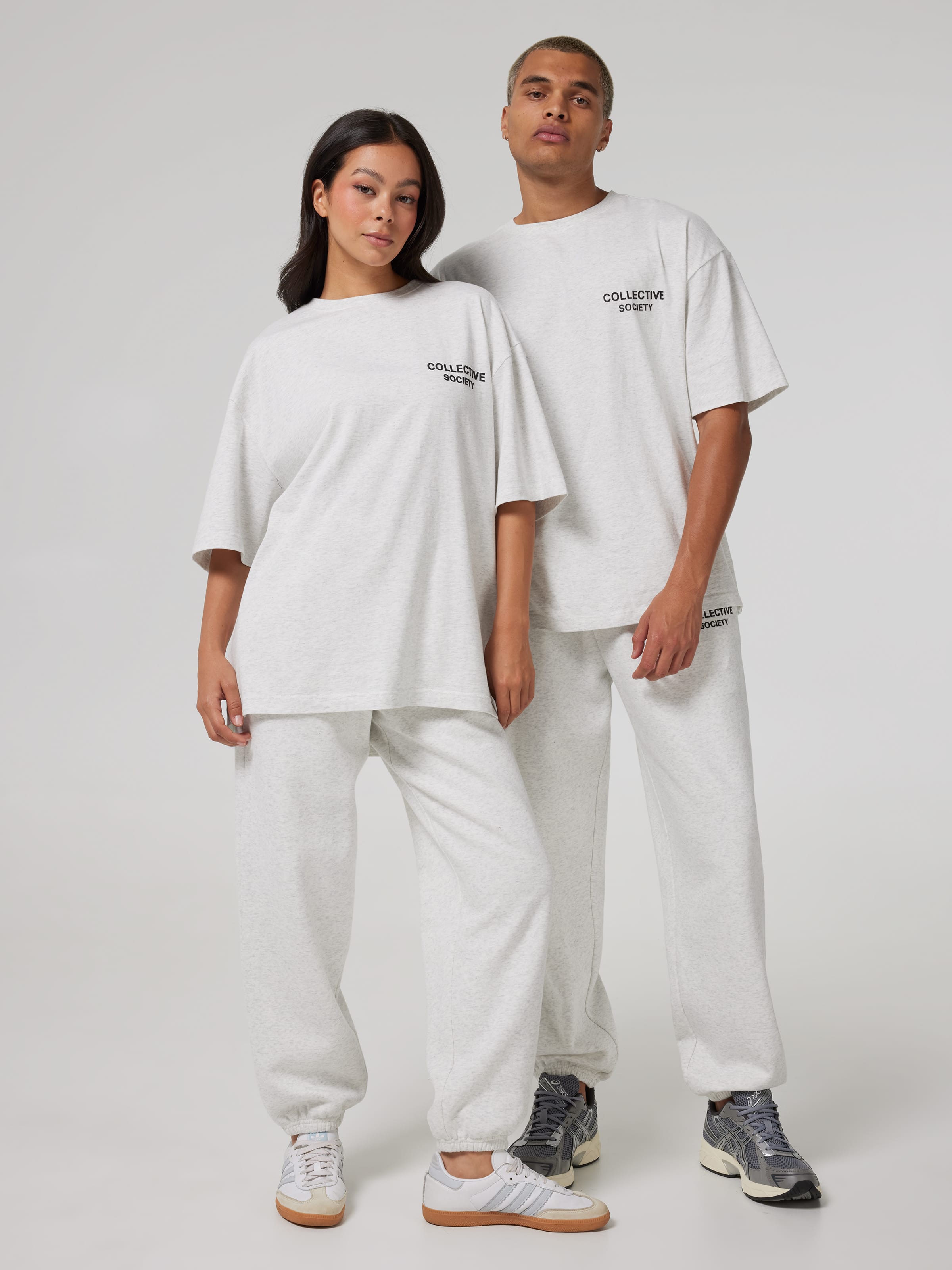 Collective Society Trackpant Light Grey Marle - Jay Jays Online