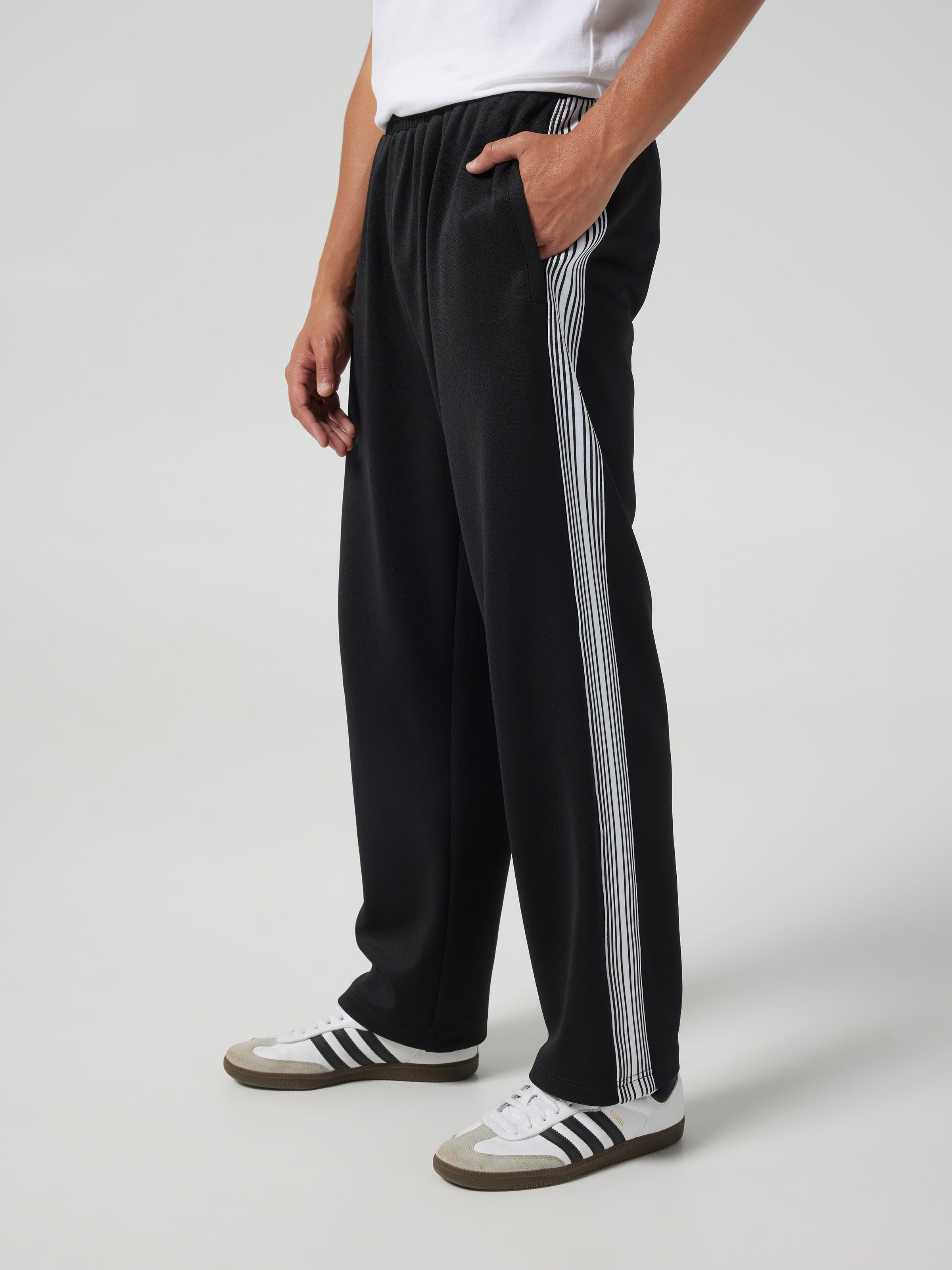Waz Wide Leg Trackpant Black - Jay Jays Online