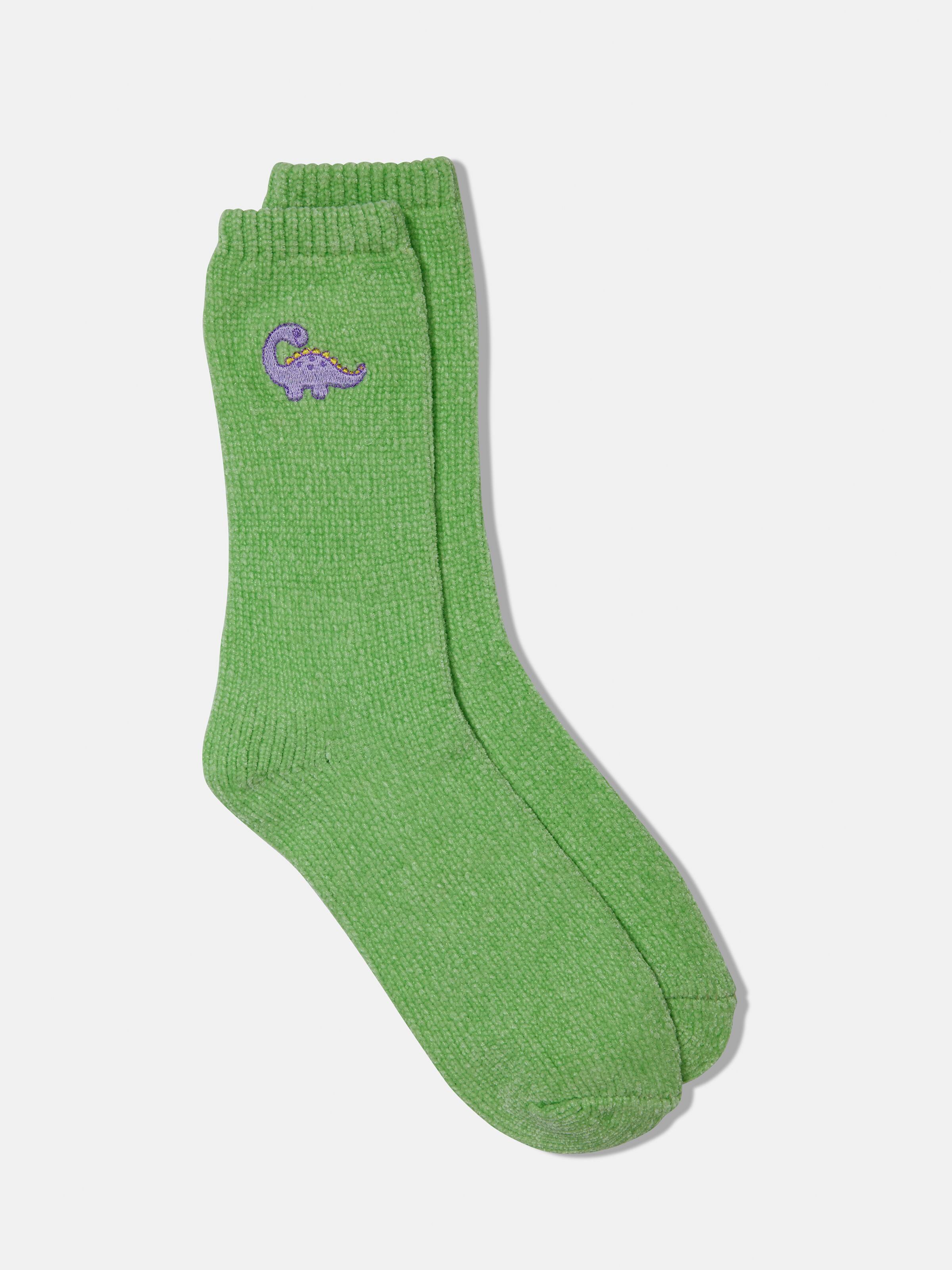 Chenille Sock Green Dino - Smiggle Online