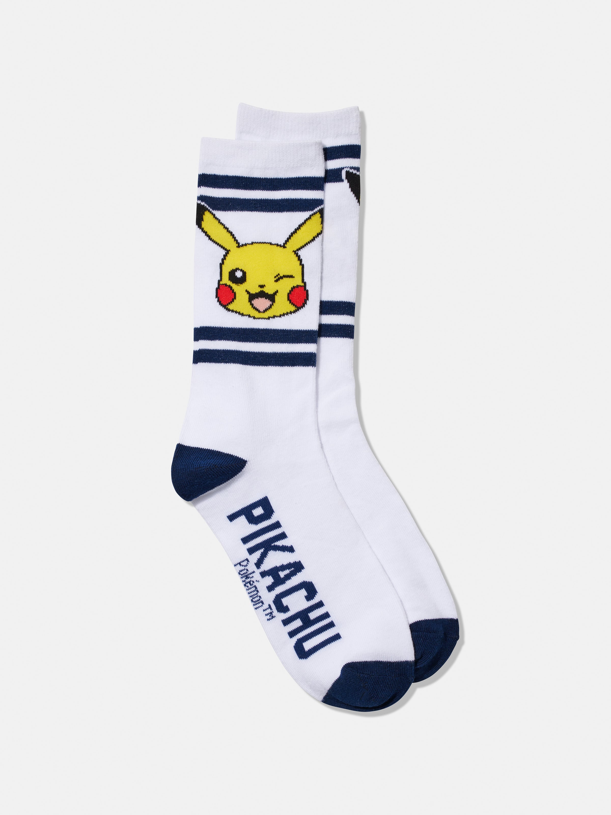 White/Navy Pokemon Pikachu Sock - Jay Jays Online